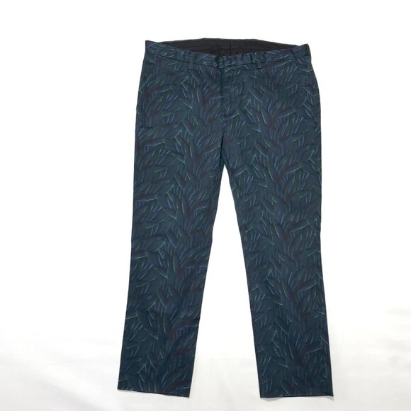 Topman | Pants | Topman Blue Abstract Floral Highwater Trousers Flat ...